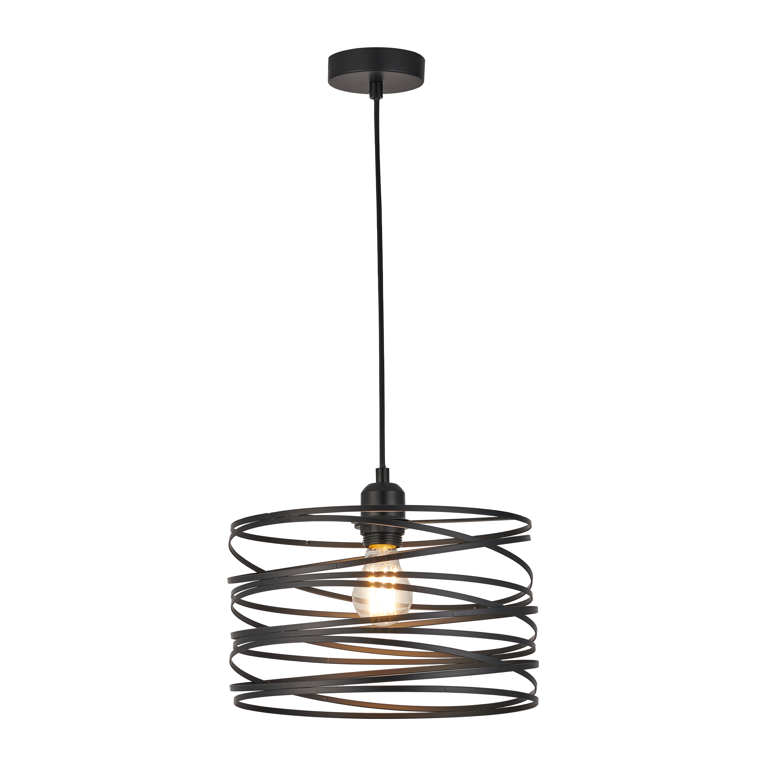 Matt Black Circular Cage Iron Pendant – MNK Creations